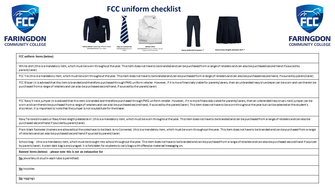 Faringdon Community College - Uniform